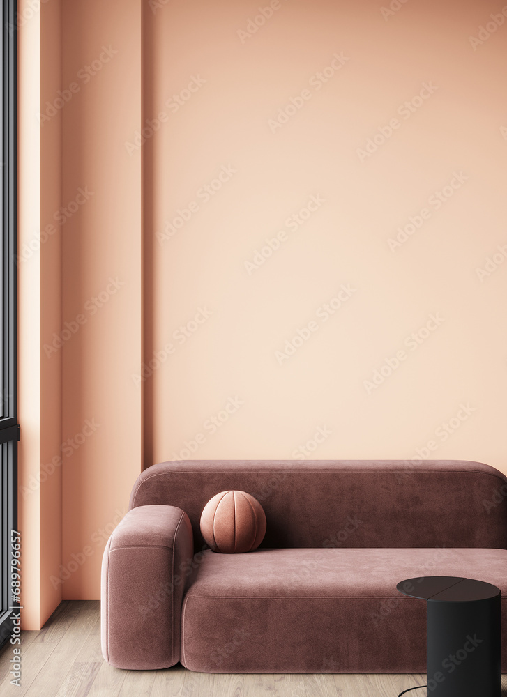Peach fuzz is a trend color of the year 2024 luxury living room ...