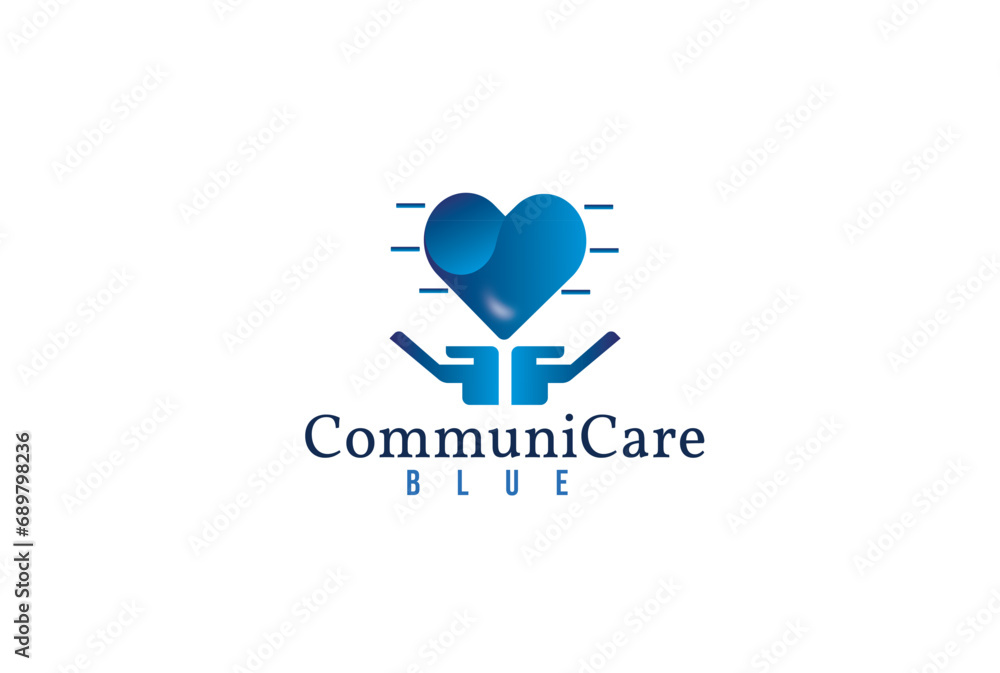 abstract logo design, communi care logo, health care logo, community ...