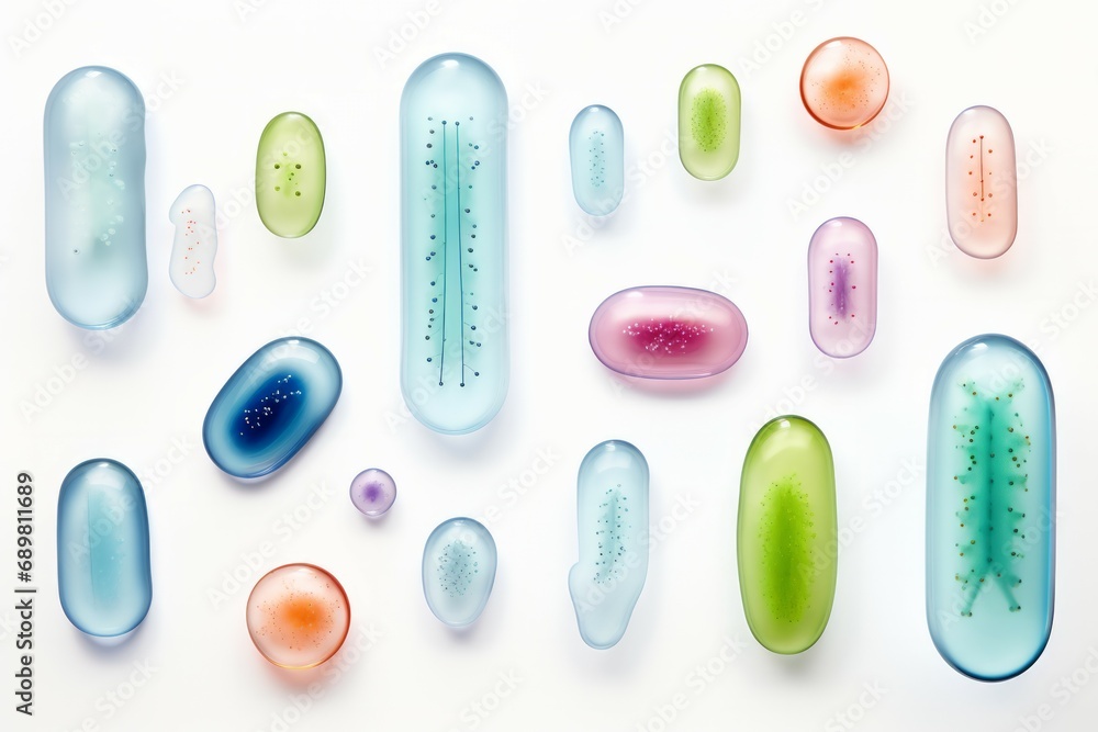 Bacteria and virus icons. Disease-causing bacterias, viruses and ...