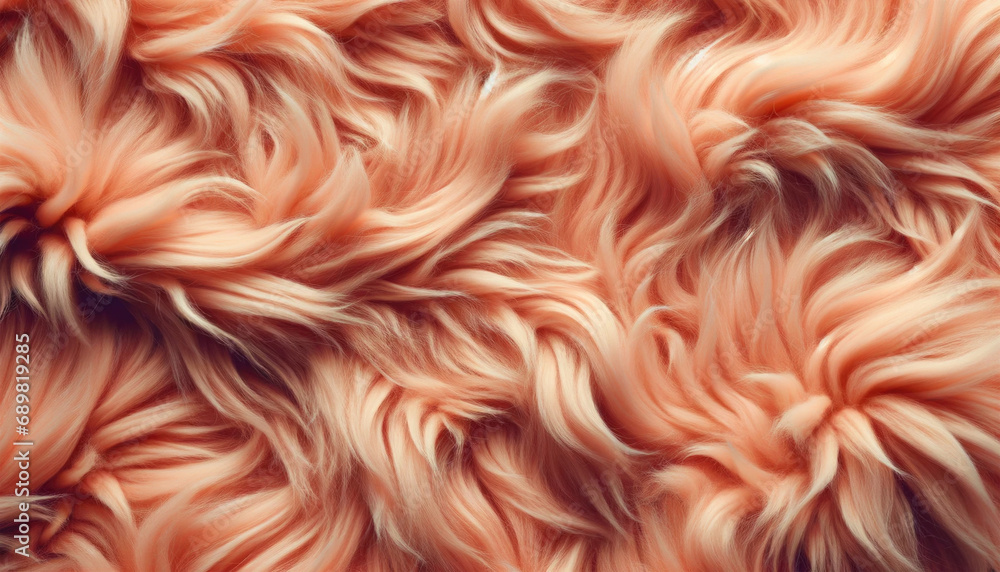 Close-up of textured peach furry surface. Color of the year 2024. Peach ...
