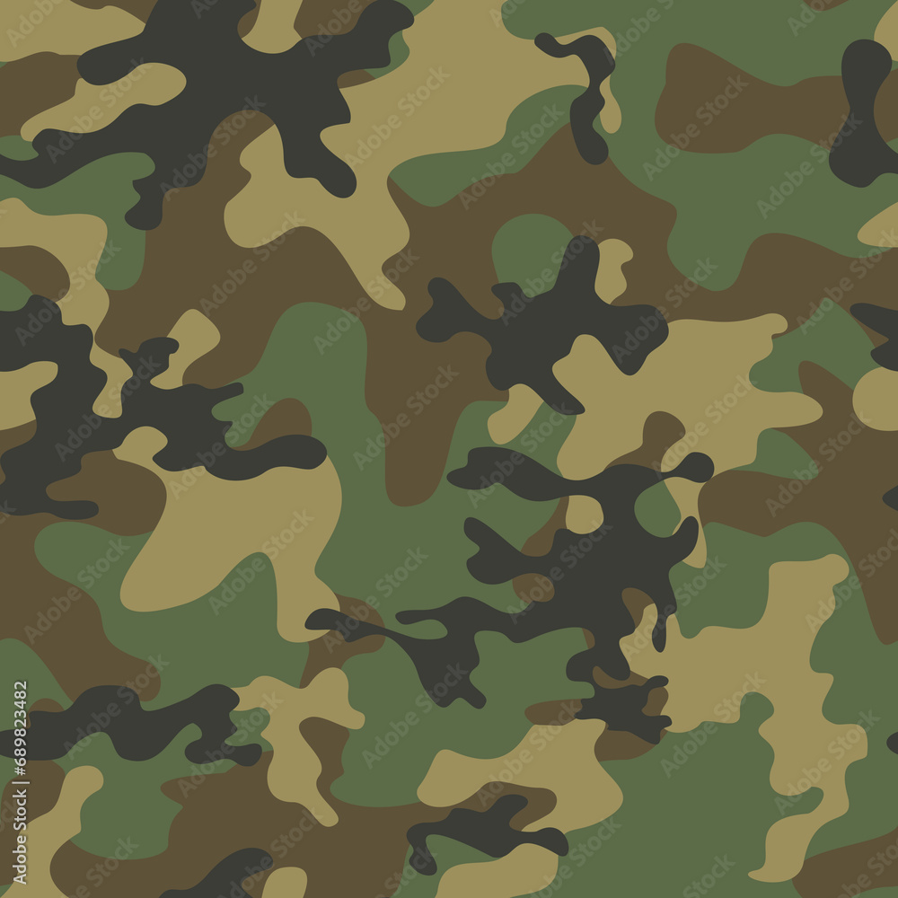 camouflage pattern seamless army background, military uniform texture ...