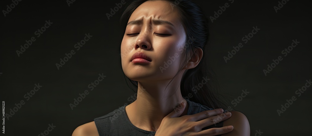 Asian woman have allergy reactions to shrimp or seafood have problems ...