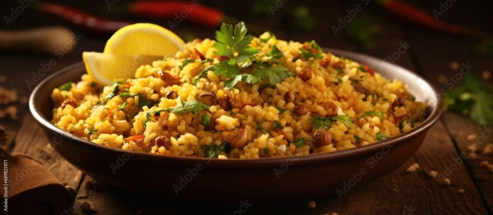 Bulgur Pilavi cracked wheat pilaf a traditional dish from Cyprus served ...