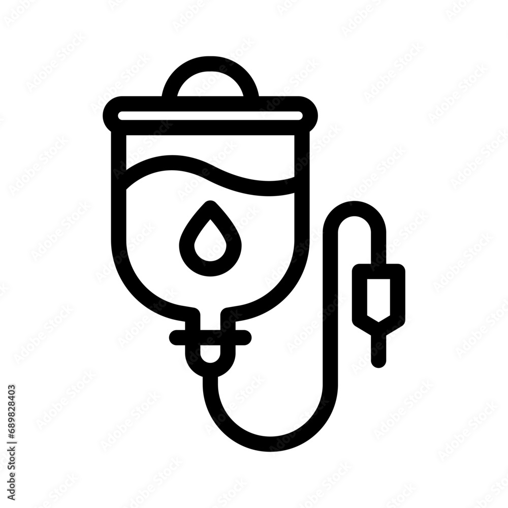 blood transfusion line icon illustration vector graphic. Simple element ...