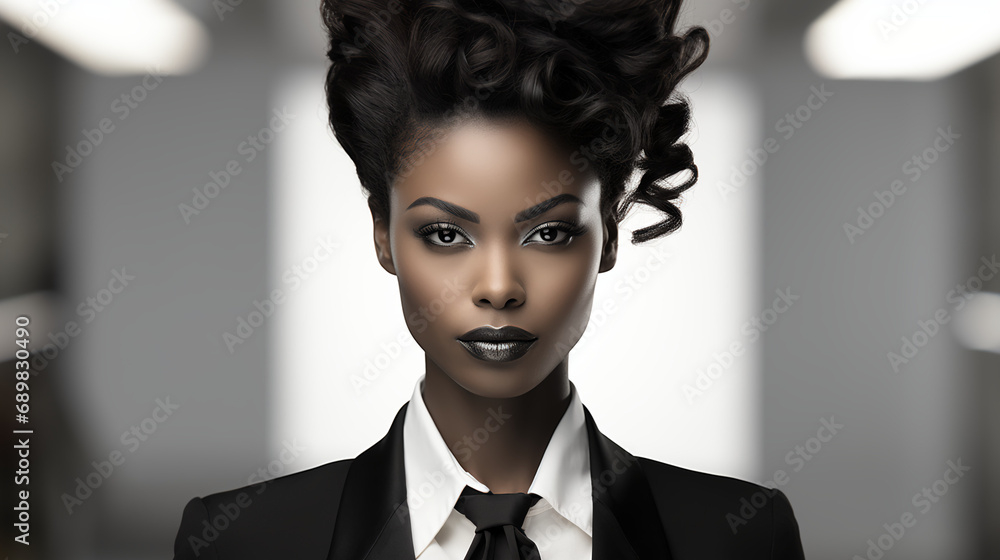 Profile picture of a strong confident young black woman - business suit ...