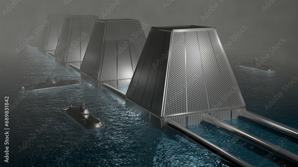 Atmospheric processors on ocean. Machines terraforming planet ...