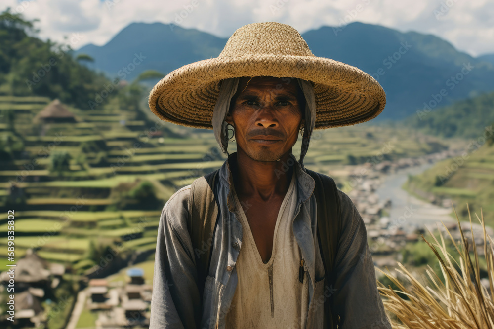 Old person rural face nature culture outdoor portrait travel asian ...