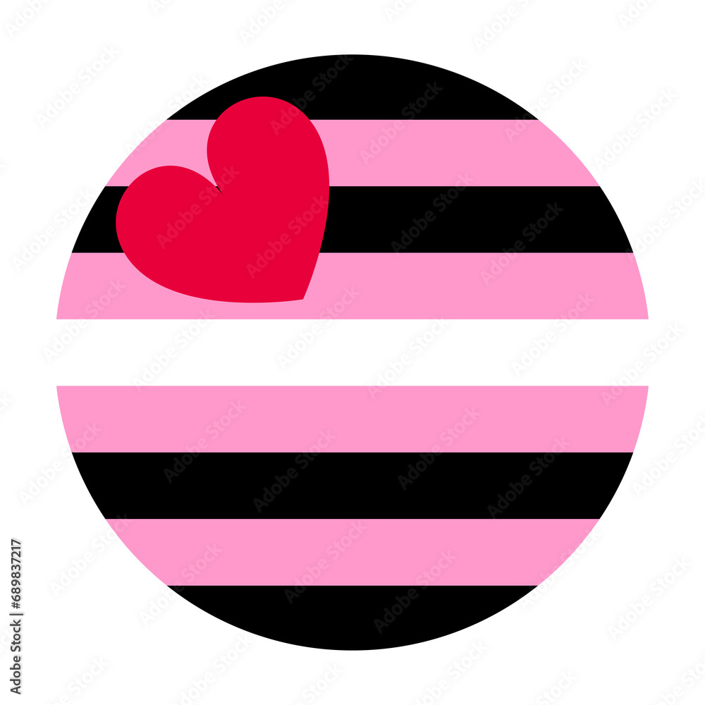 Leather Girl Pride Flag Vector Illustration Lgbtq Community Fetish