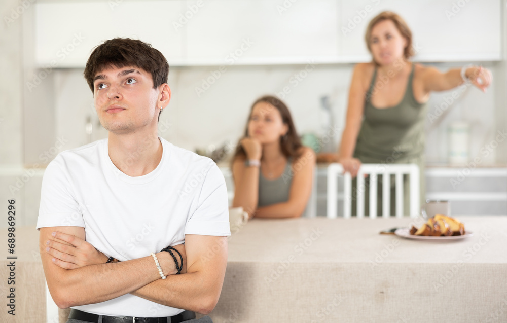 Guy listens to swearing and accusations of inappropriate behavior from ...