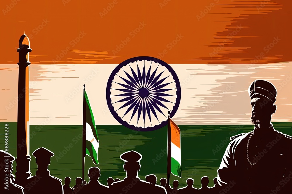India Independence Day. Website banner and greeting card design ...
