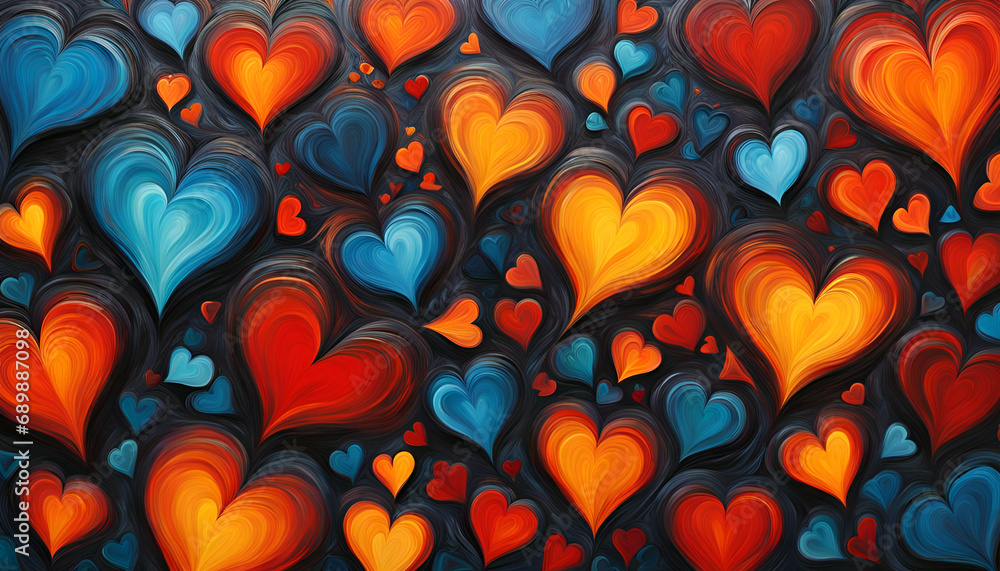Artistic hearts Stock Illustration | Adobe Stock