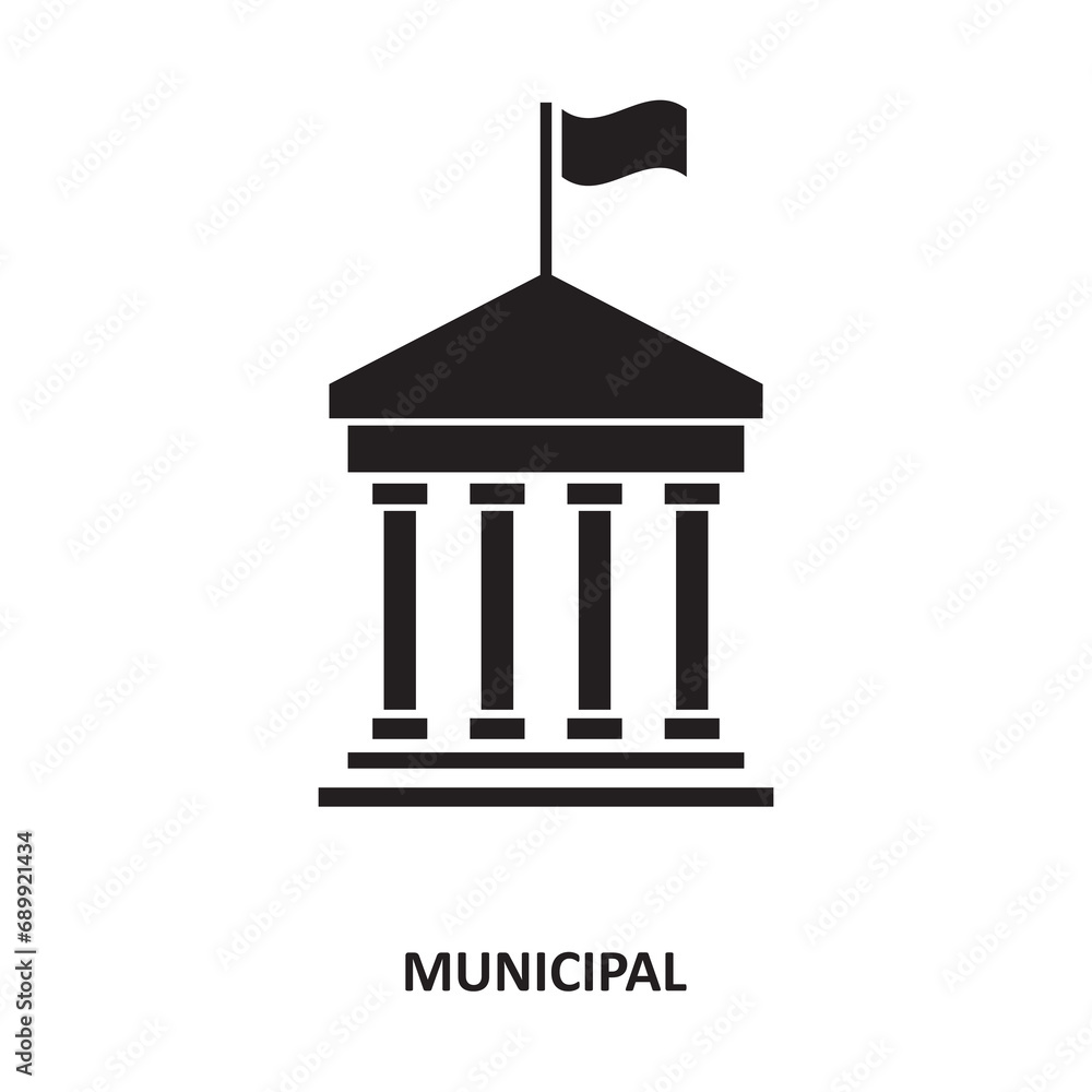 Municipal icon vector illustration. buildings icons Municipal icon for ...