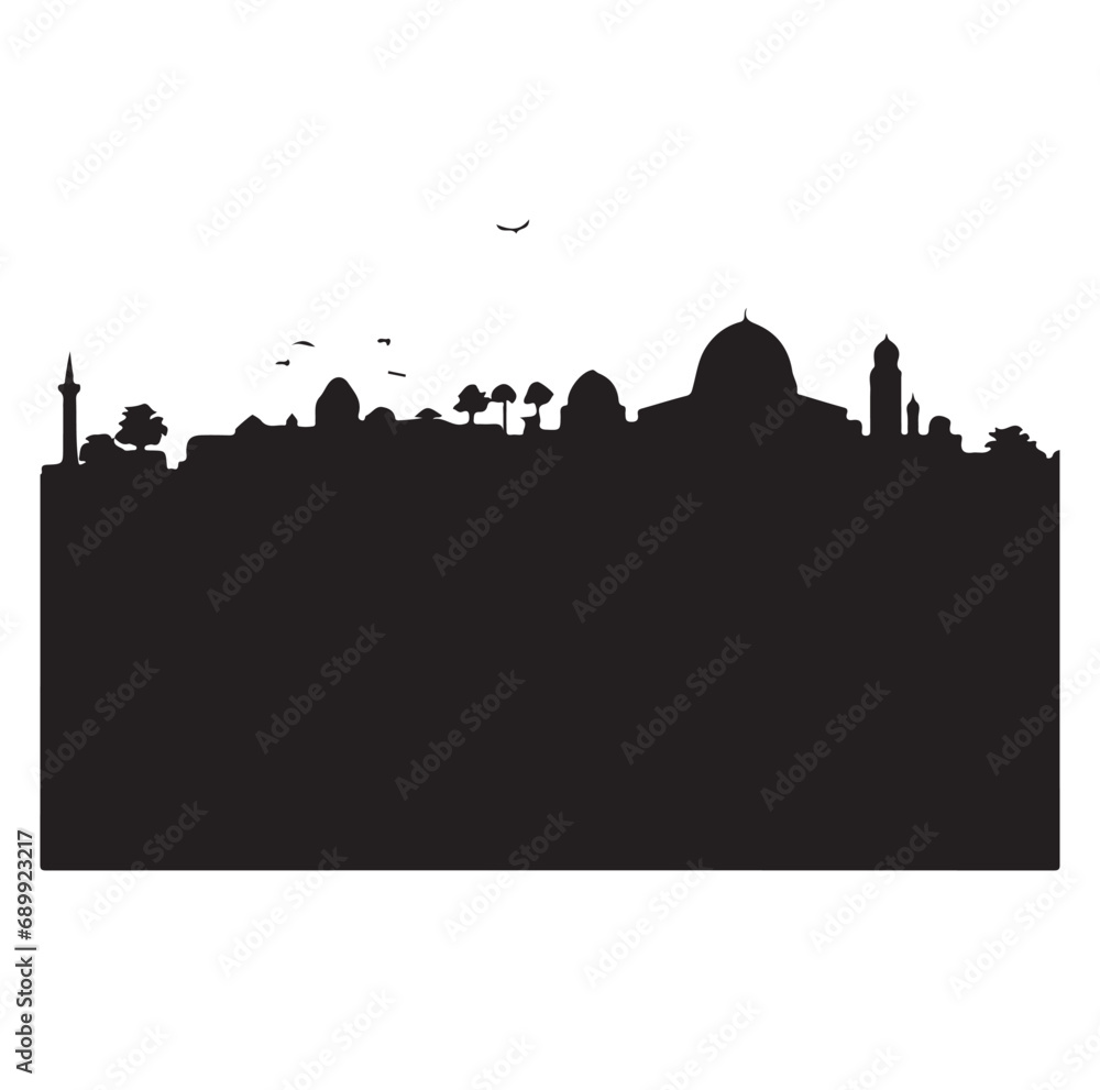 Palestine al Aqsa mosque, compound in the city of "Jerusalem" or "al ...