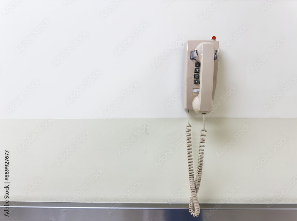 telephone and Retro communication device with rotary dial and cord, evoking nostalgia and ...