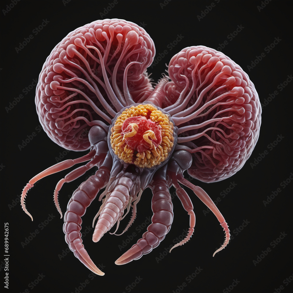 Roundworm parasites in the human intestine. Ascariasis. Diseases of the ...