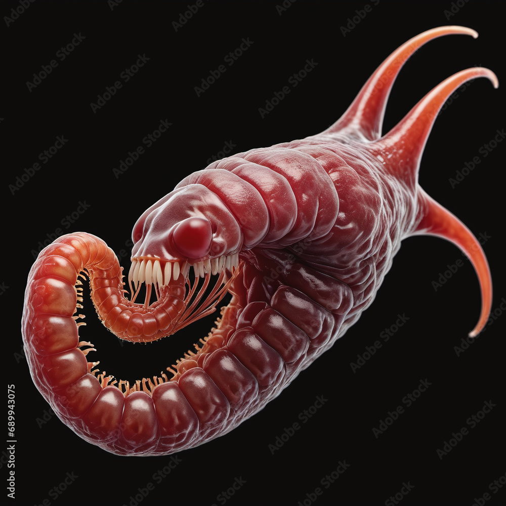 Roundworm parasites in the human intestine. Ascariasis. Diseases of the ...