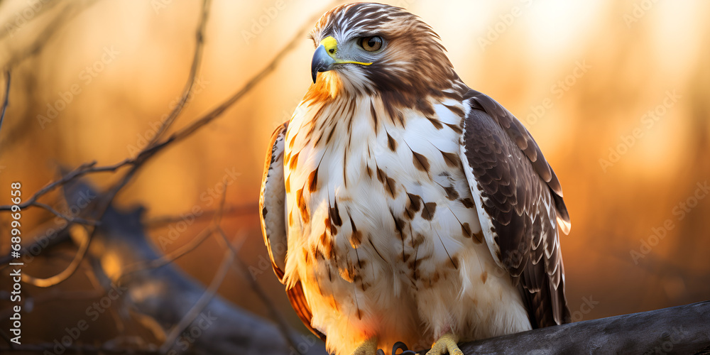 Very beautiful golden hawk on alert ,Majestic Eagle Depiction,Very beautiful golden hawk on ...
