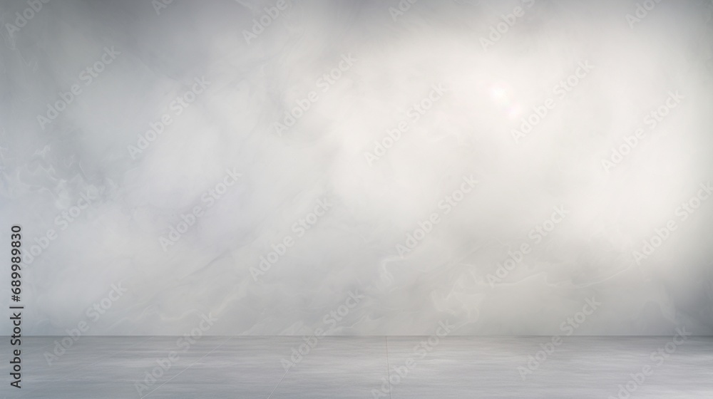 Soft gray gradients create a delicate 3D play on the epoxy wall ...