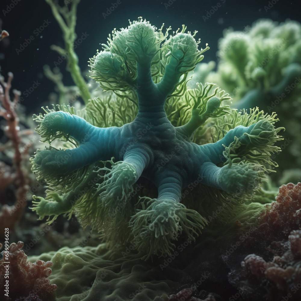 Cyanobacteria, also known as Cyanophyta on water surface. Can produce ...