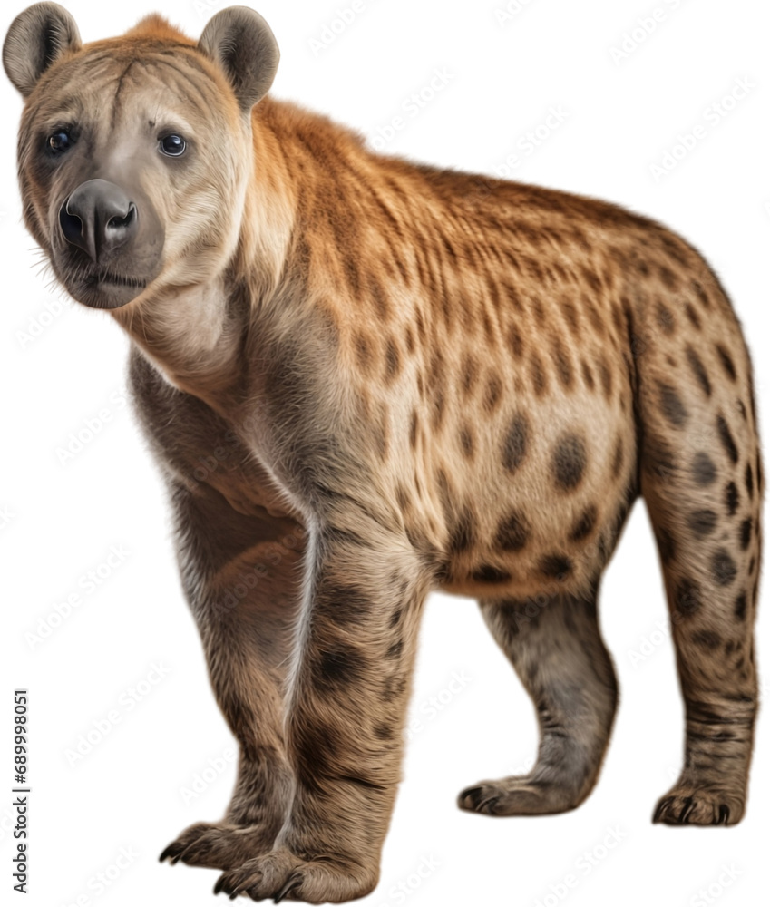 Picture of a hyena isolated on transparent background, png Stock Photo ...