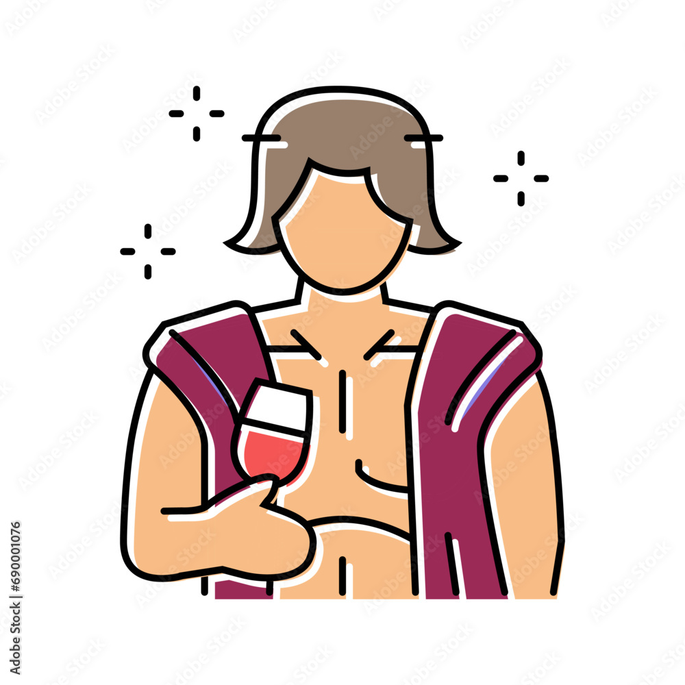 dionysus greek god ancient color icon vector. dionysus greek god ...