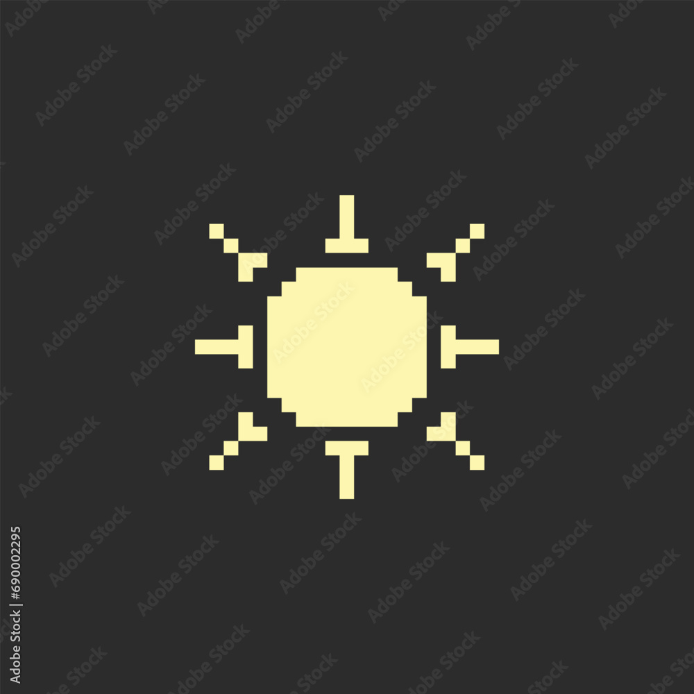 this is weather icon use one bit style in pixel art with simple color ...