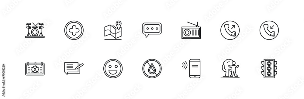 outline icons set from ultimate glyphicons concept. editable vector ...