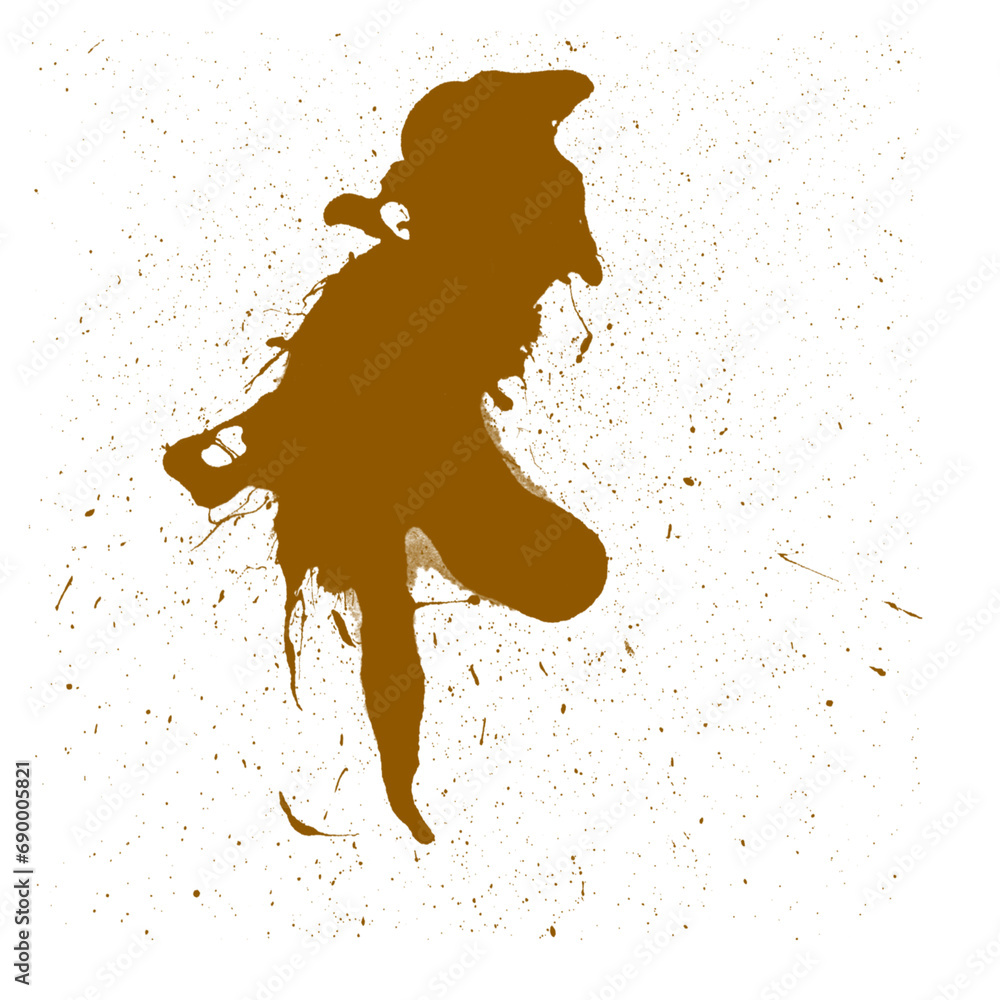 Coffee, chocolate, liquid stains isolated on transparent background ...