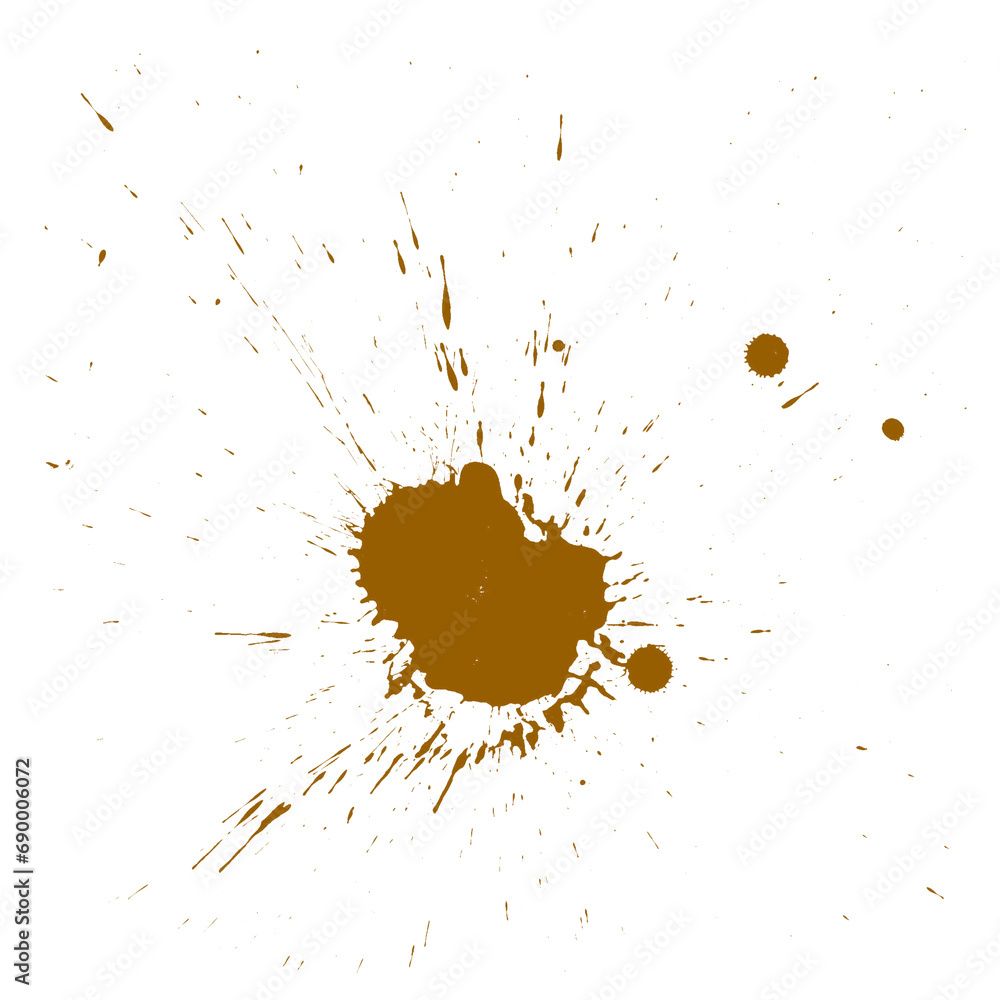 Coffee, chocolate, liquid stains isolated on transparent background ...