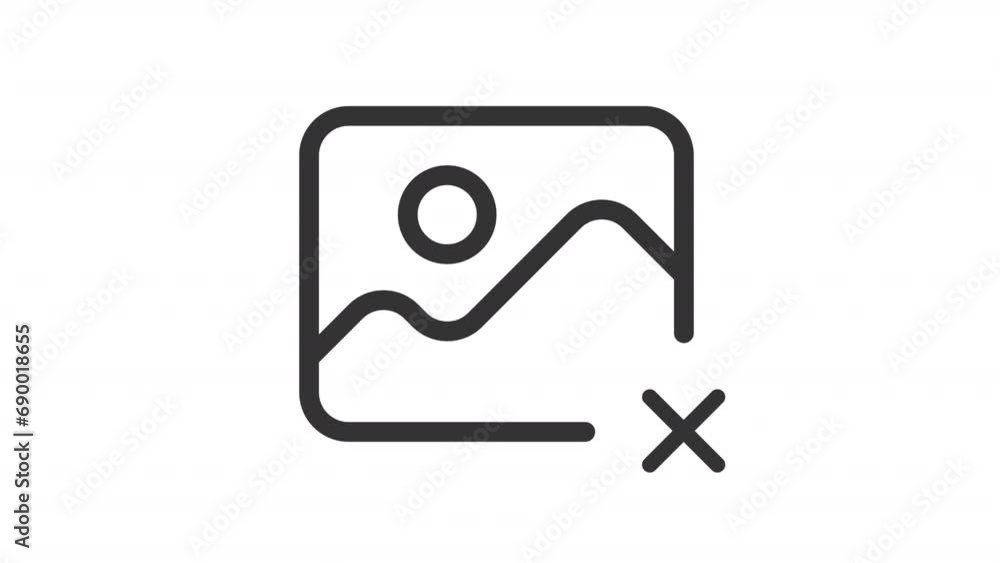 2D set of black icon animations representing editing, HD video with ...