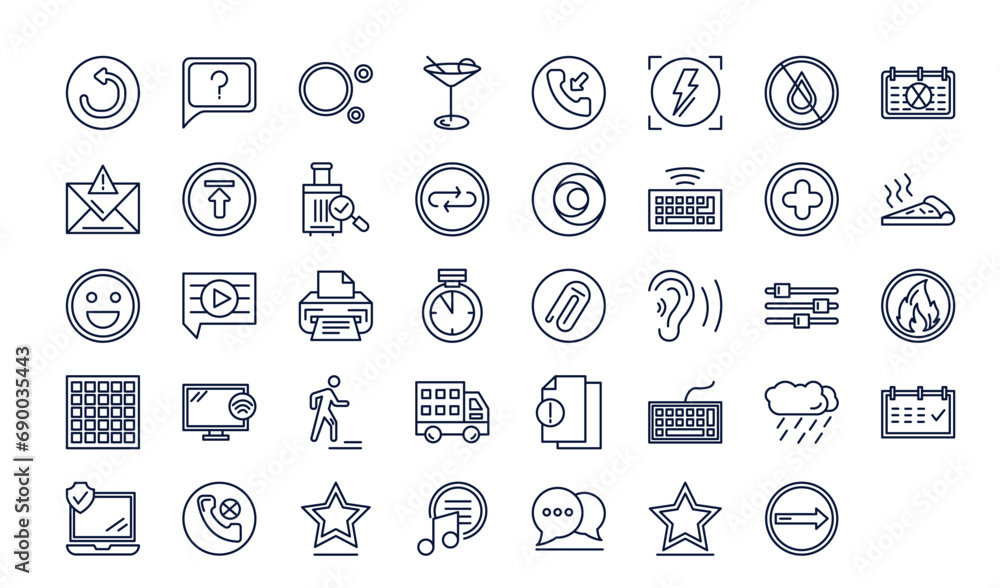 outline icons set from ultimate glyphicons concept. editable vector ... outline icons set from ultimate glyphicons concept. editable vector ...