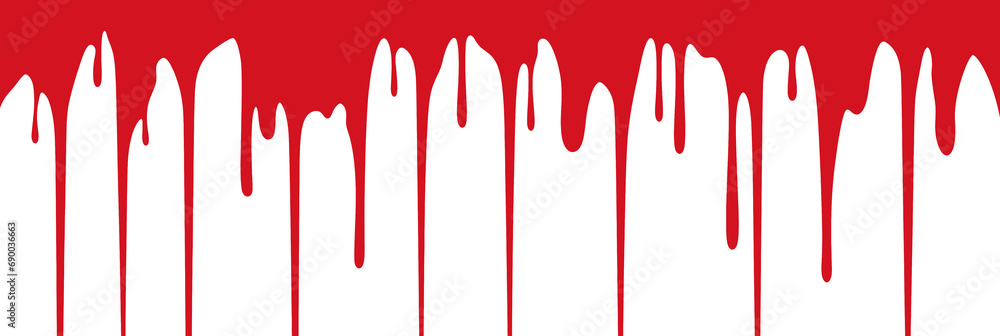 red dripping paint isolated on transparent background - Design element ...