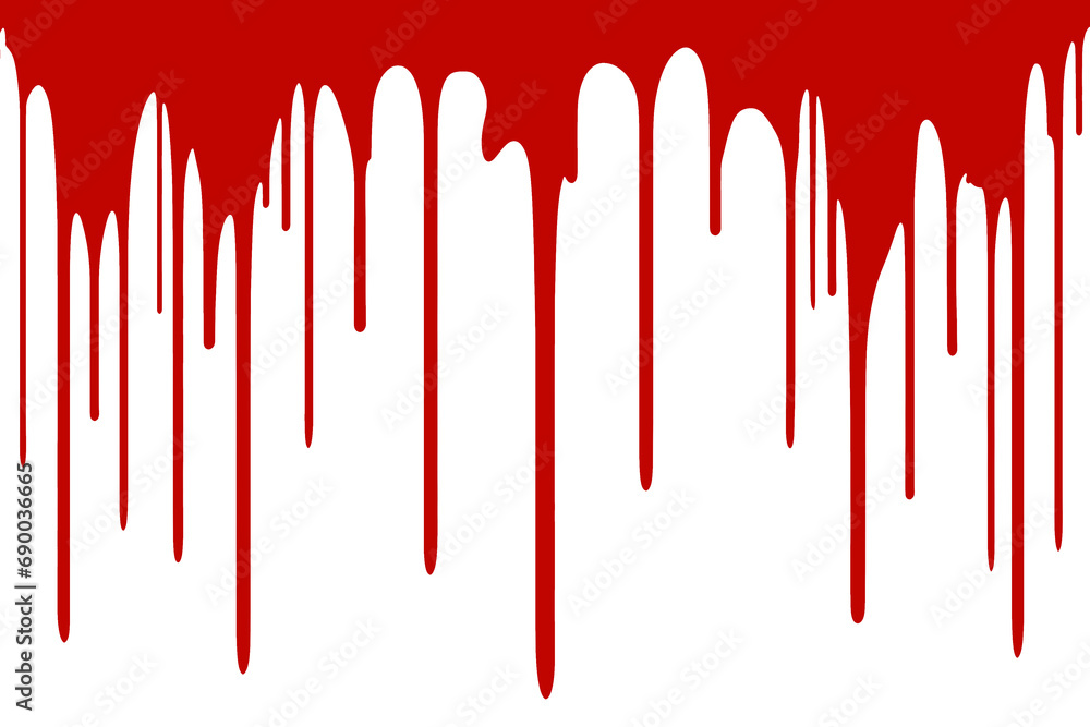 red dripping paint isolated on transparent background - Design element ...