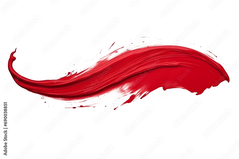 red paint brushstroke isolated on transparent background - Design ...