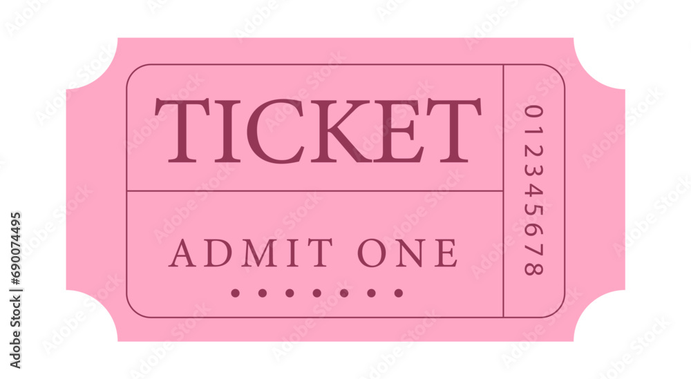 Ticket design, Ticket design template., admit one ticket, illustration ...