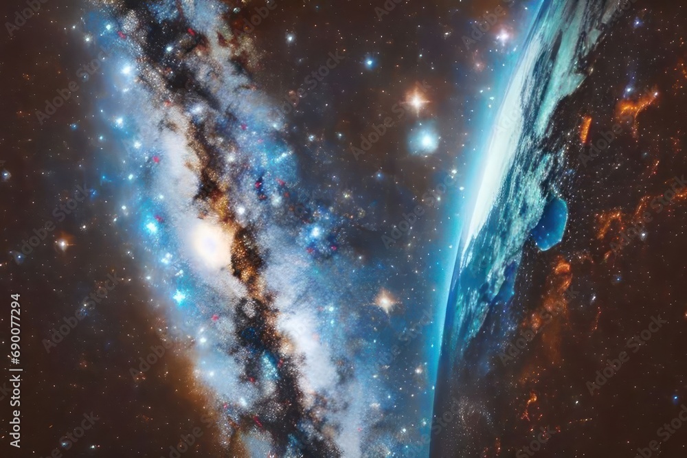 Space, stars desktop wallpaper screensaver Stock Photo | Adobe Stock