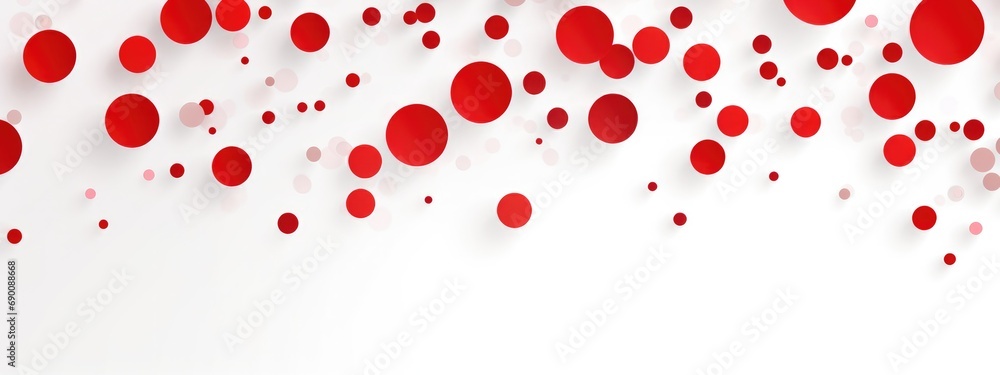Colored red dots orbs on white background for backgrounds for banners ...