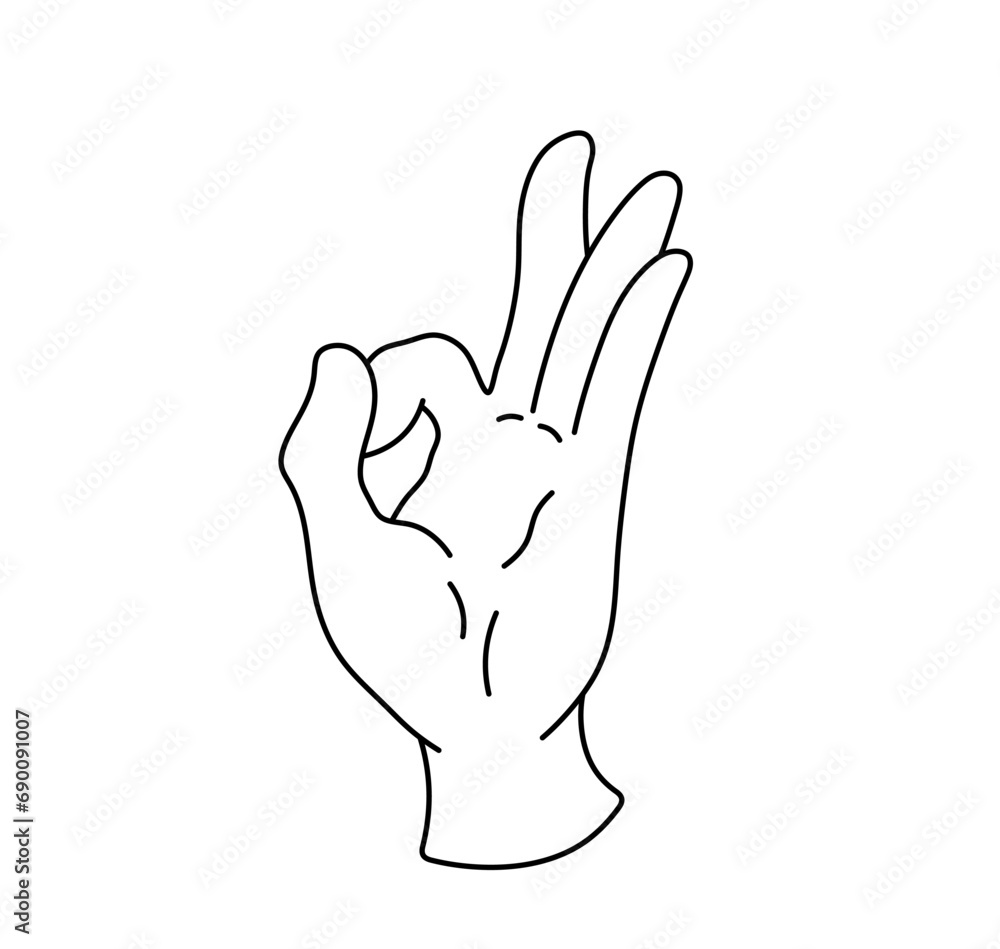 Vector isolated Active Gyan hand gesture hasta Sanskrit word for hand ...