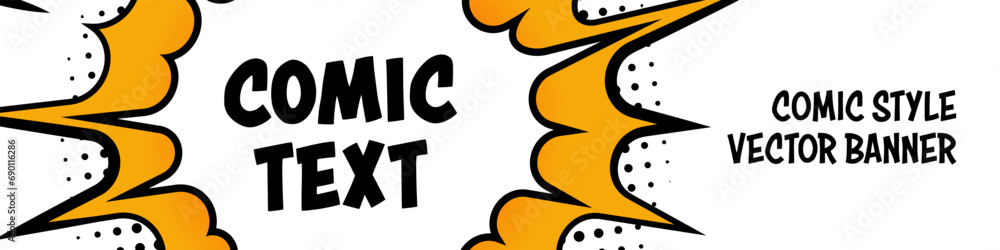 Poster Comic banner. Cartoon style. – Wall Art | UkPosters