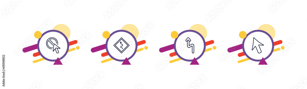Vecteur Stock outline icons set from user interface concept. editable ...