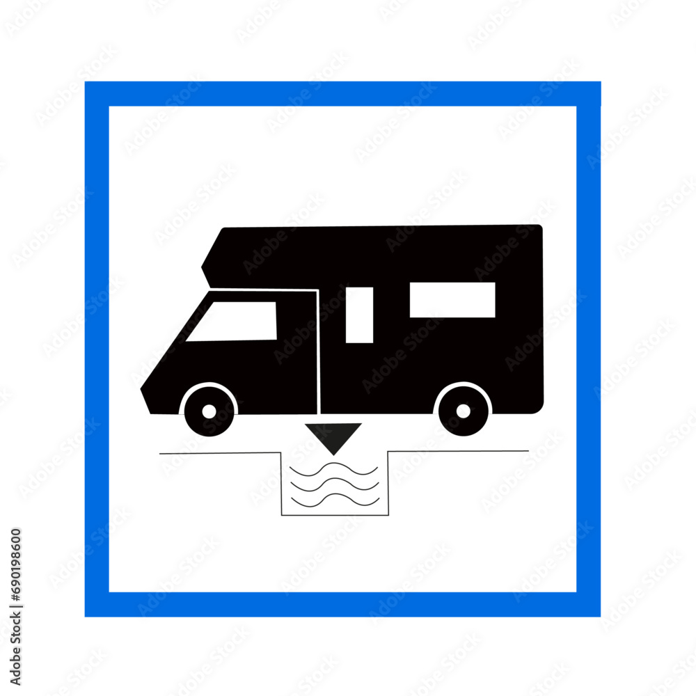 Panneau de signalisation français : Station de vidange pour camping ...
