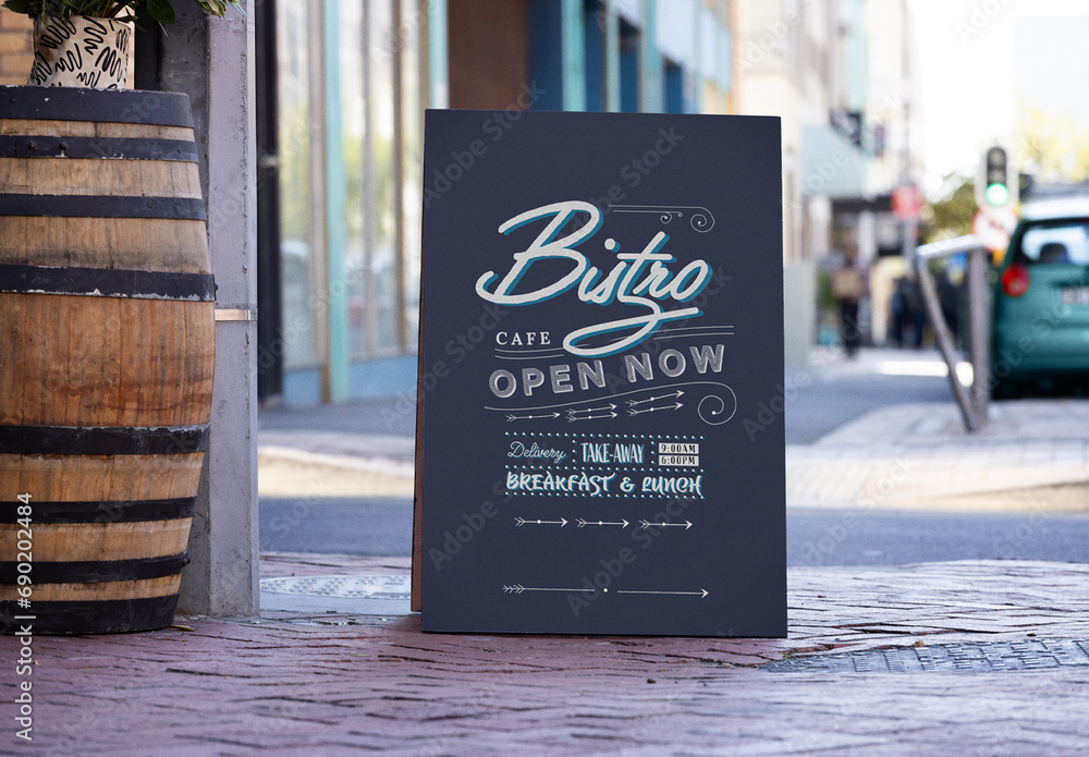 Chalkboard Sign Mockup Stock Template | Adobe Stock