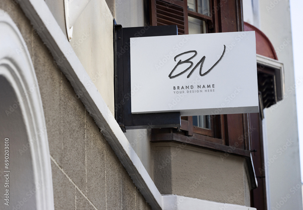 Exterior Sign Mockup Stock Template | Adobe Stock