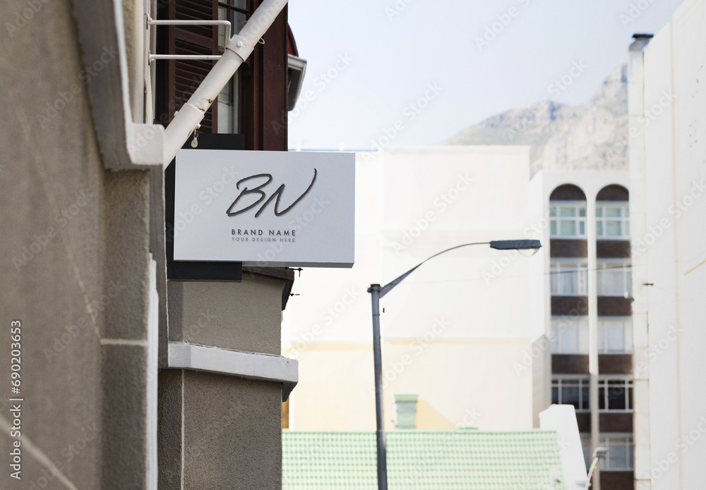 Exterior Sign Mockup Stock Template | Adobe Stock