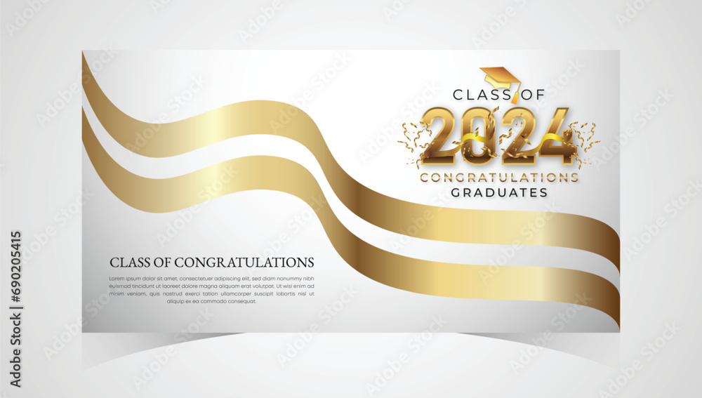Class of 2024 Congratulations Graduates. Academic Cap and Diploma ...