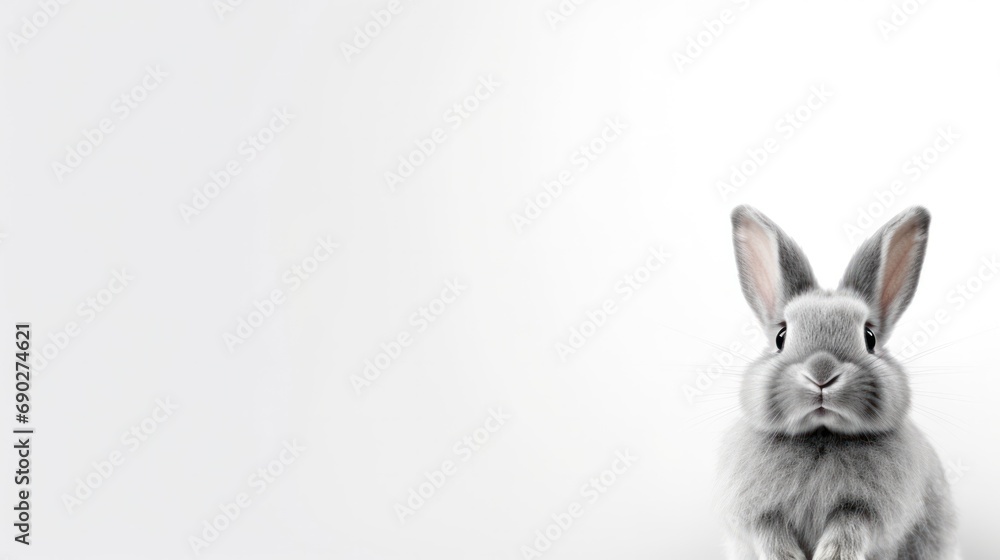 cute animal pet rabbit or bunny gray color smiling and laughing ...