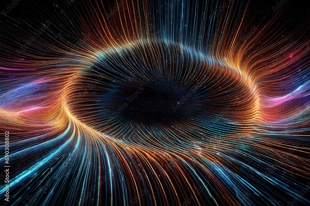 Waves of electromagnetic elegance, capturing the symmetrical dance of ...