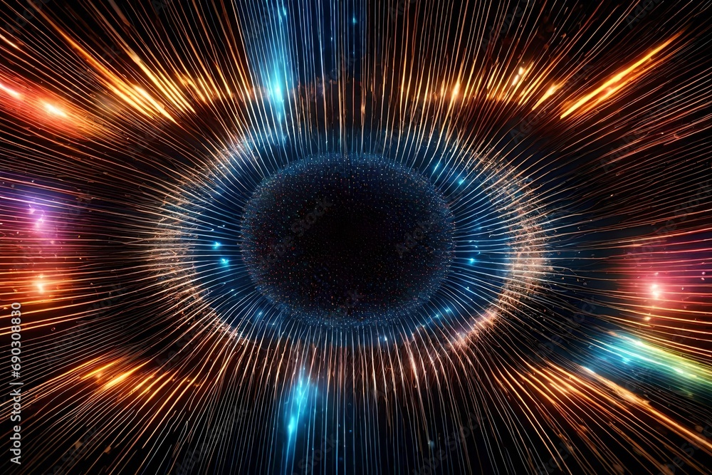 Waves of electromagnetic elegance, capturing the symmetrical dance of ...