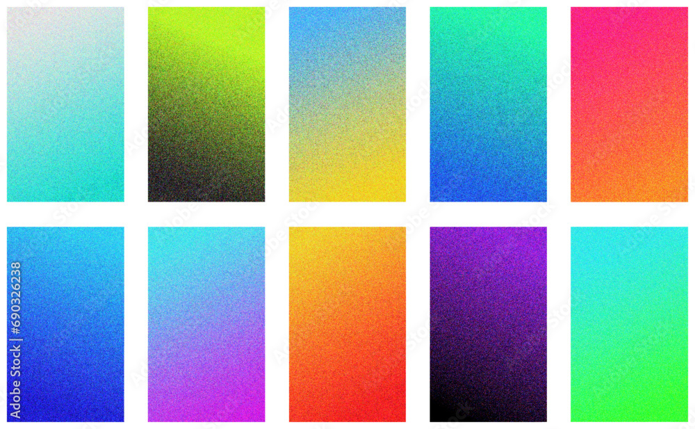 Blurred retro gradient background collection.Set of abstract colorful ...