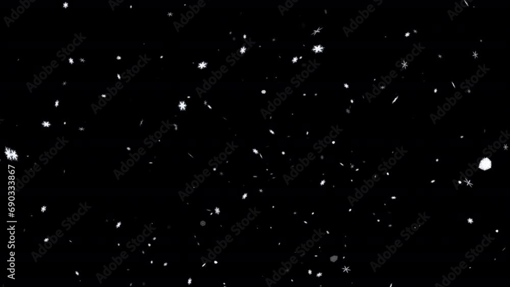 Fantasy Snow - Falling Loop - Artistic 3D particle animation with alpha ...